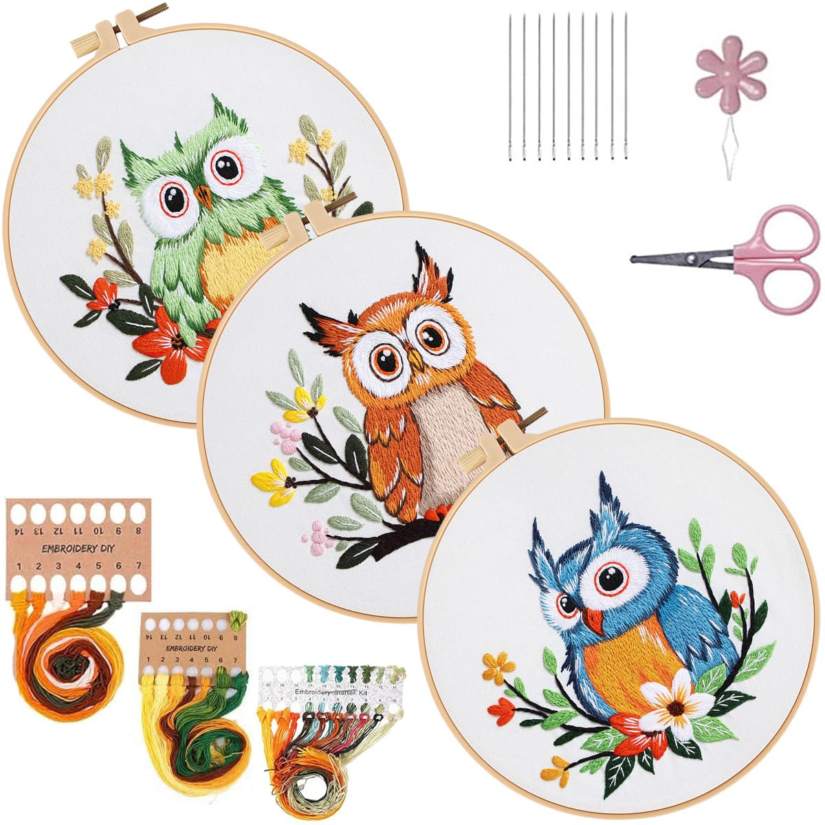 Cross Stitch Kits For Adults Embroidery Starters Kit With Pattern For ...