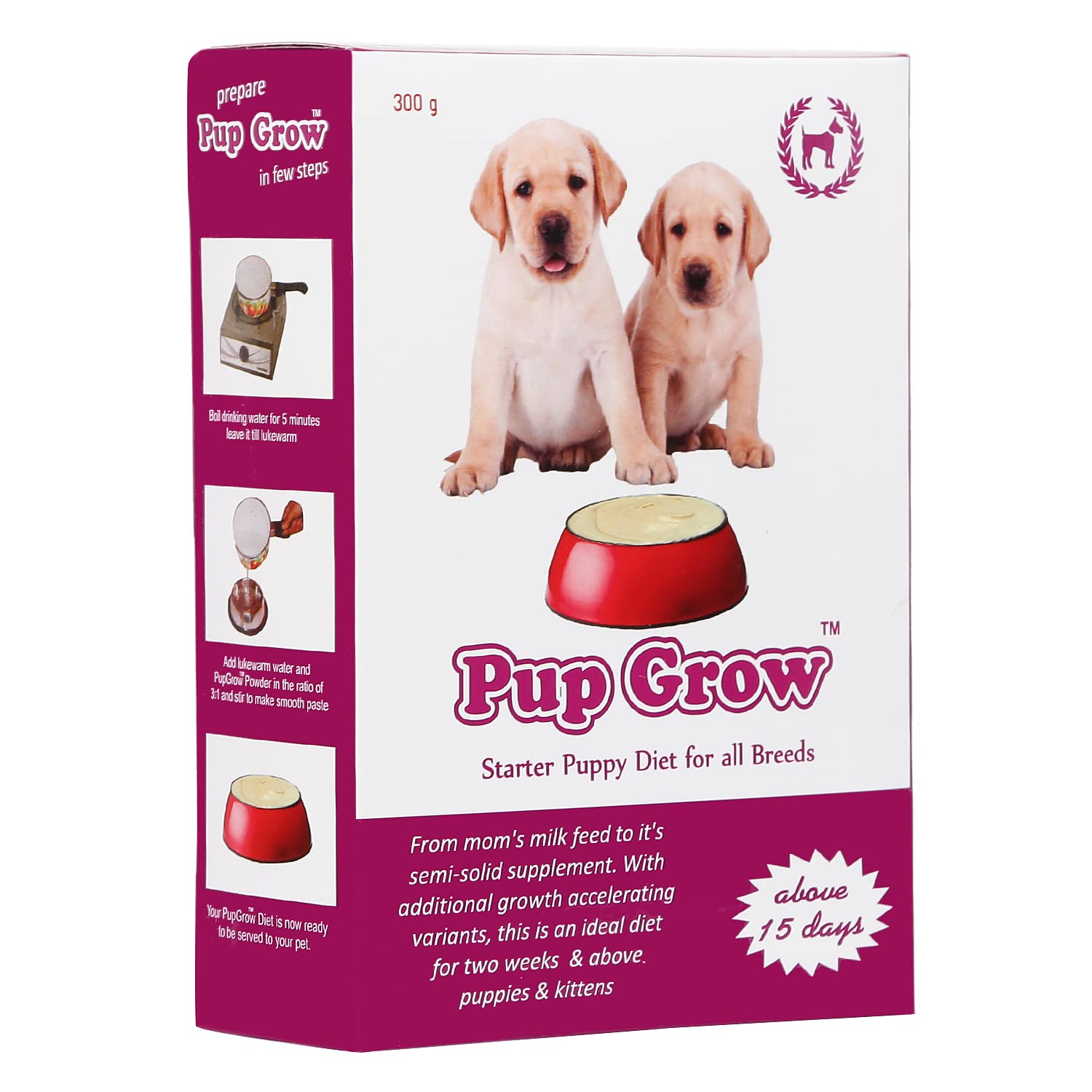 Pup Grow Starter Cereals Diet for Puppies & Kittens with Adequate Feed ...