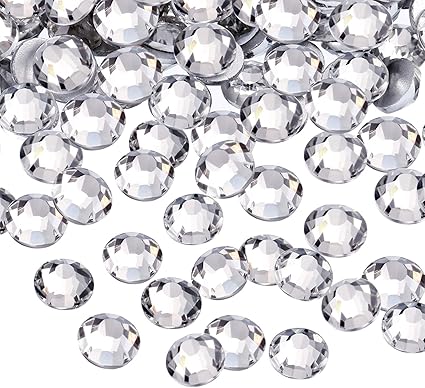 Amazon.com: 1440 Pack Crystal Flat Back Rhinestone Round Diamante Gems ...