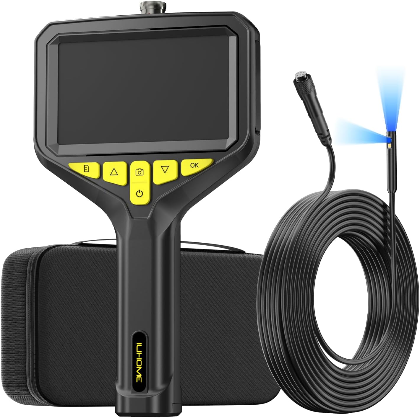 ILIHOME Dual Lens Endoscope Camera with Light, 16.5ft Cable Digital ...