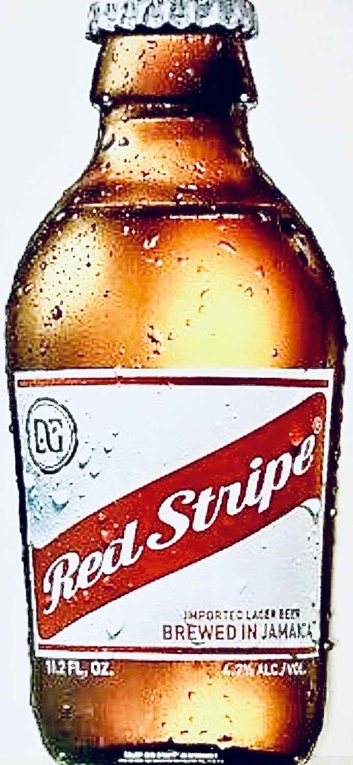 Amazon.com: Red Stripe Beer Bottle Shape Tin Tacker Sign - 24" x 10 ...
