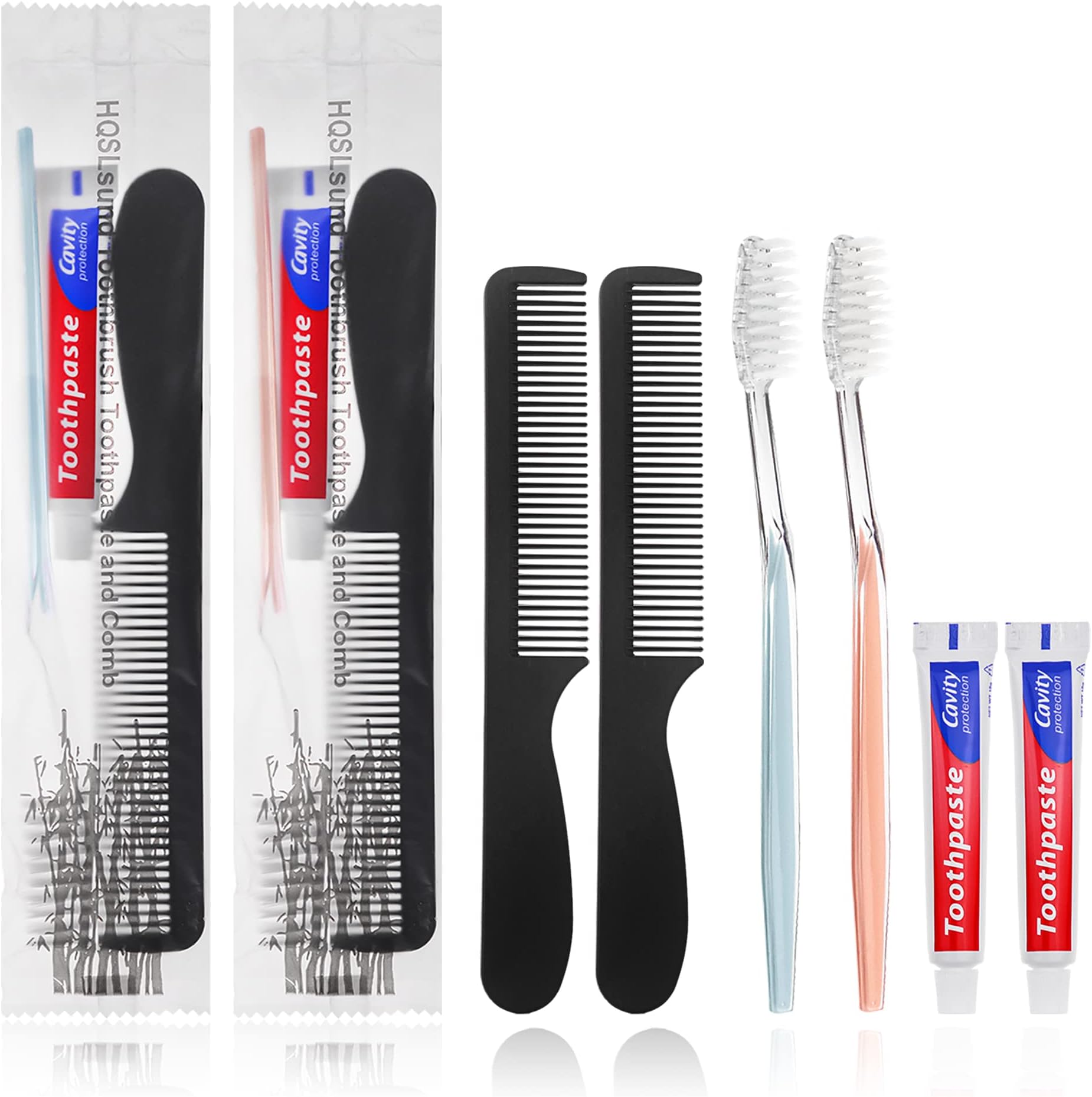 Amazon.com : 100 Pack Disposable Toothbrushes with Toothpaste and Comb ...
