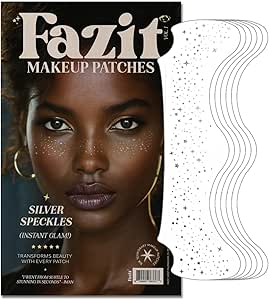 Amazon.com : Makeup Patches - Silver - Face Glitter Makeup Speckles - Glow Up Makeup Patches ...