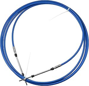 Amazon | Motoforti マリンスロットルシフトリモコンボックスケーブル タイプ3300/33C Yam ahaに対応 船外機モーターステアリングシステム用 ブルー 長さ5 M 1 ...