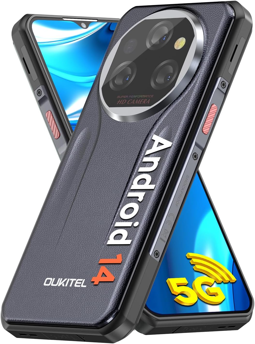 Amazon.com: OUKITEL WP39 Rugged Phone 5G, 24GB+256GB Cell Phone, 6.6 ...