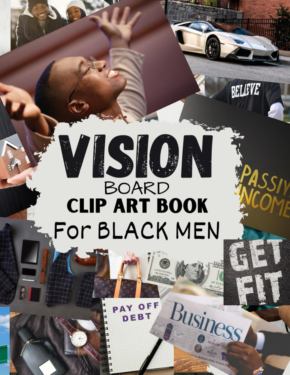 Vision Board Clip Art Book for Black Men: Vision Board Supplies for Men ...