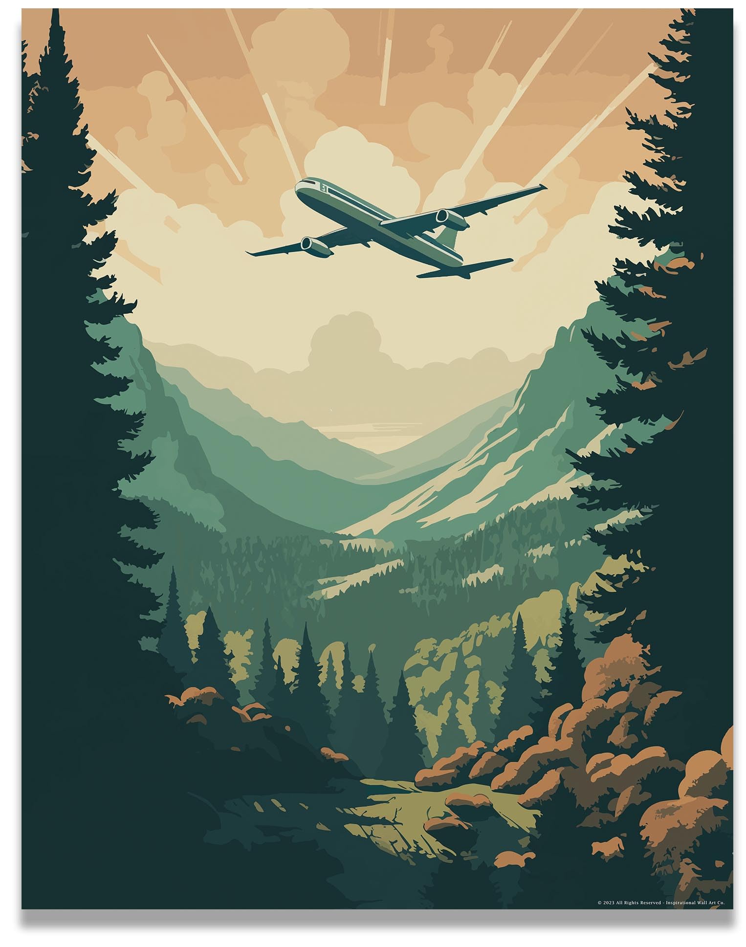 Amazon.com: Inspirational Wall Art Co. - Aerial Spectacle | Cessna 172 ...