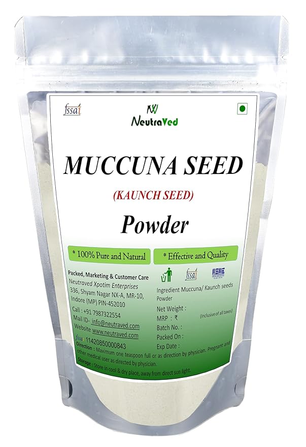 NeutraVed Kaunch Beej Powder, Konch Seed, Alkushi (200 Grams), Kala ...