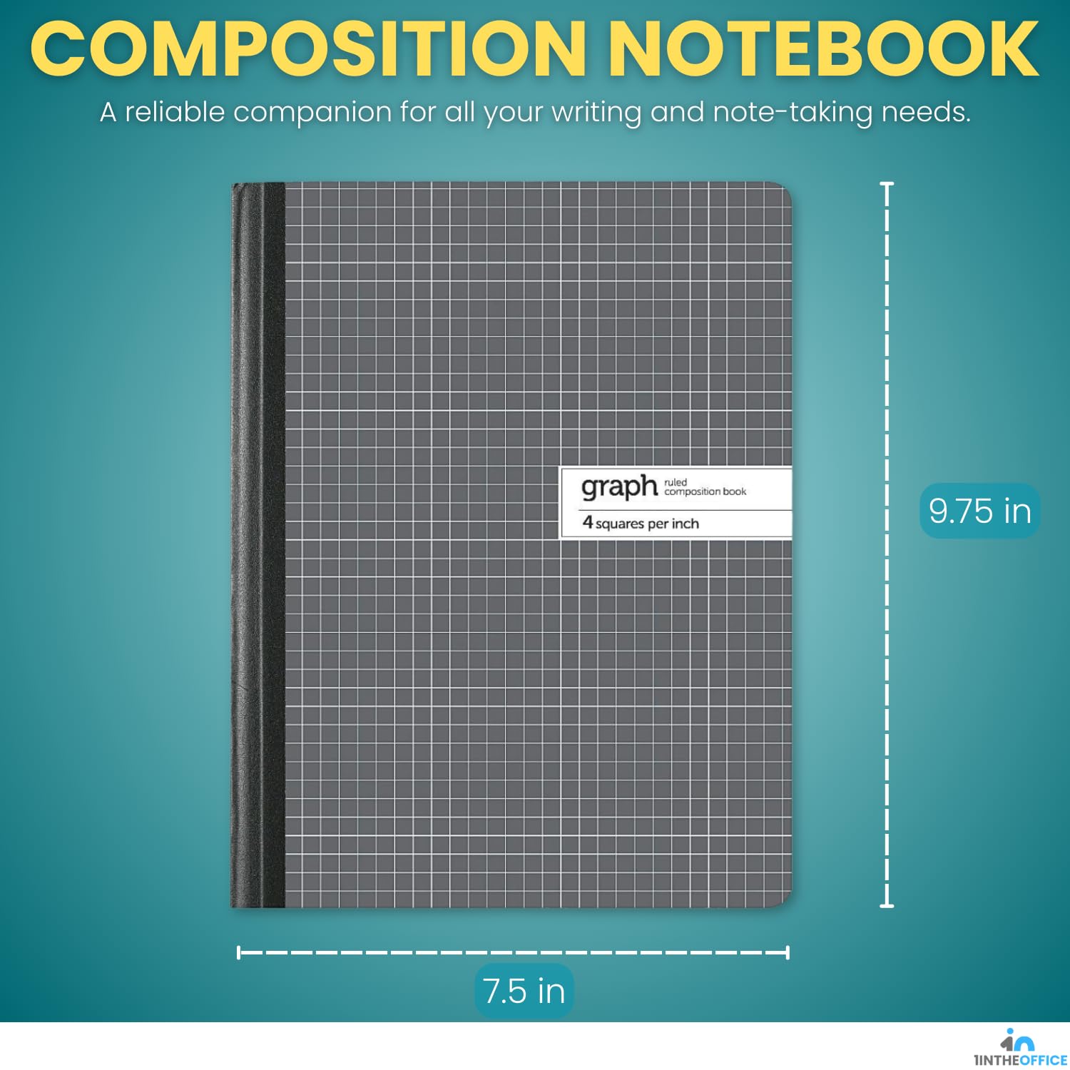 Snapklik.com : 1InTheOffice Composition Notebooks, Graph Ruled Paper ...