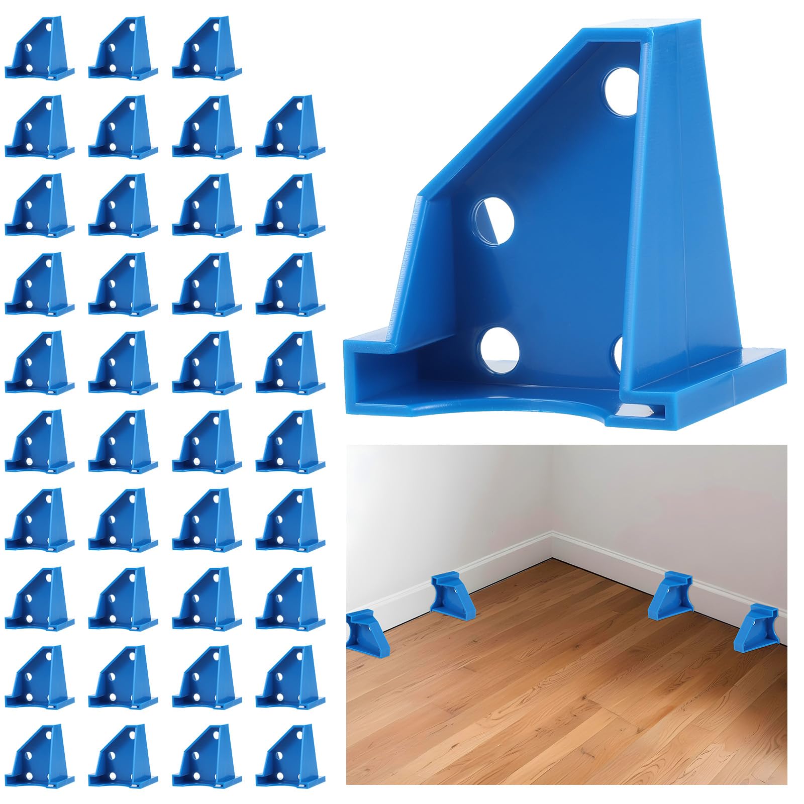 40PCS Flooring Spacers, 2 in 1 Laminate Flooring Spacers with 1/2" & 1/ ...