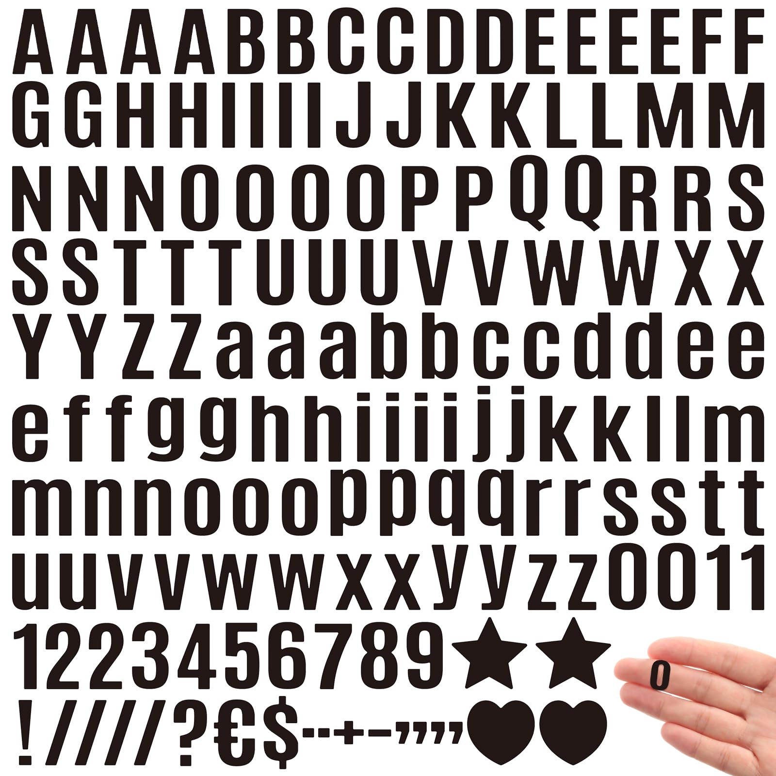 Snapklik.com : Qilery 32 Sheets 0.5 Inch Letter And Number Stickers ...