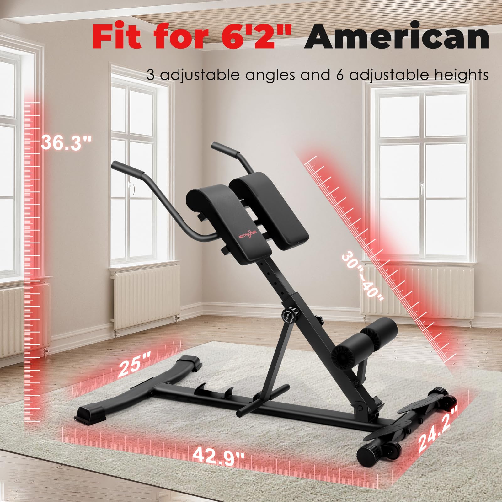 Adjustable Weight Bench BODY RHYTHM Adjustable & Foldable Roman Chair ...