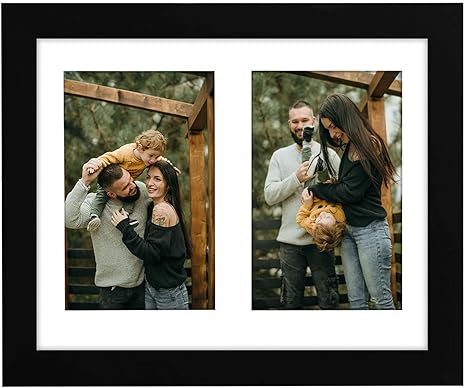 Amazon.com - 8x10 Double Picture Frame Black for Display Two 4x6 ...