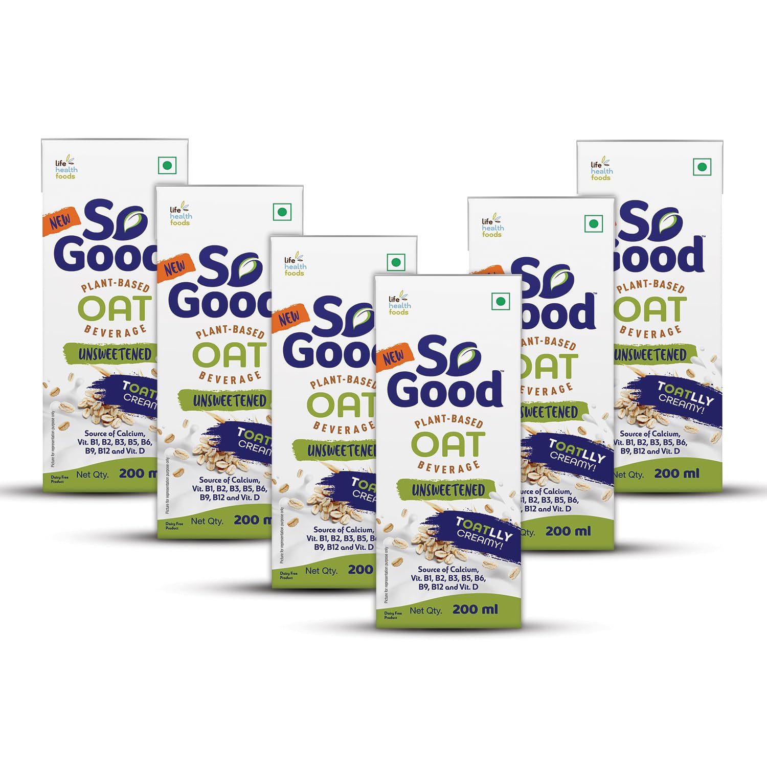 So Good Oat Beverage Unsweetened 200ml 1.2L (6 x 200ml) : Amazon.in ...