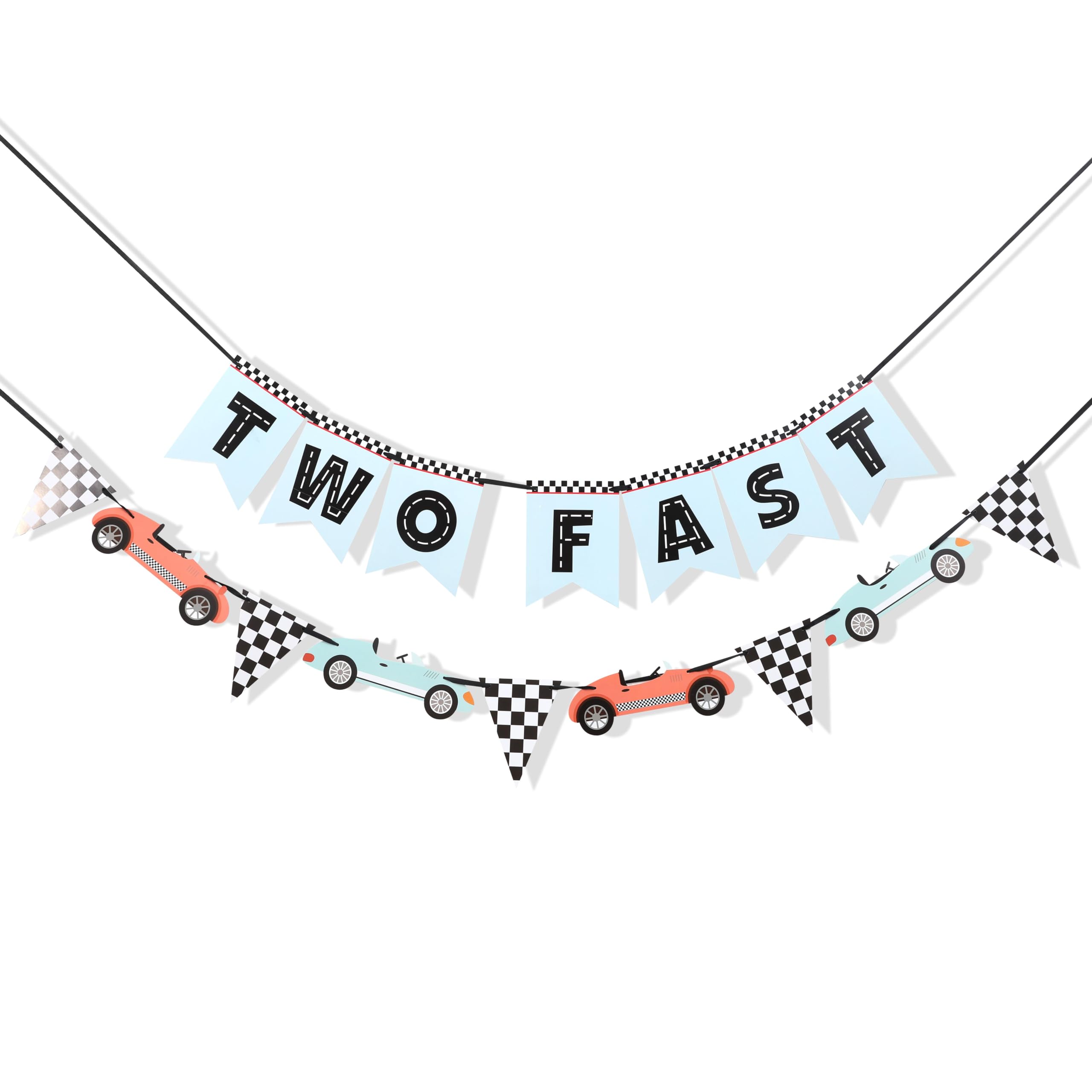 Amazon.com: Two Fast Banner - Two Fast Birthday Decorations,Two Fast ...