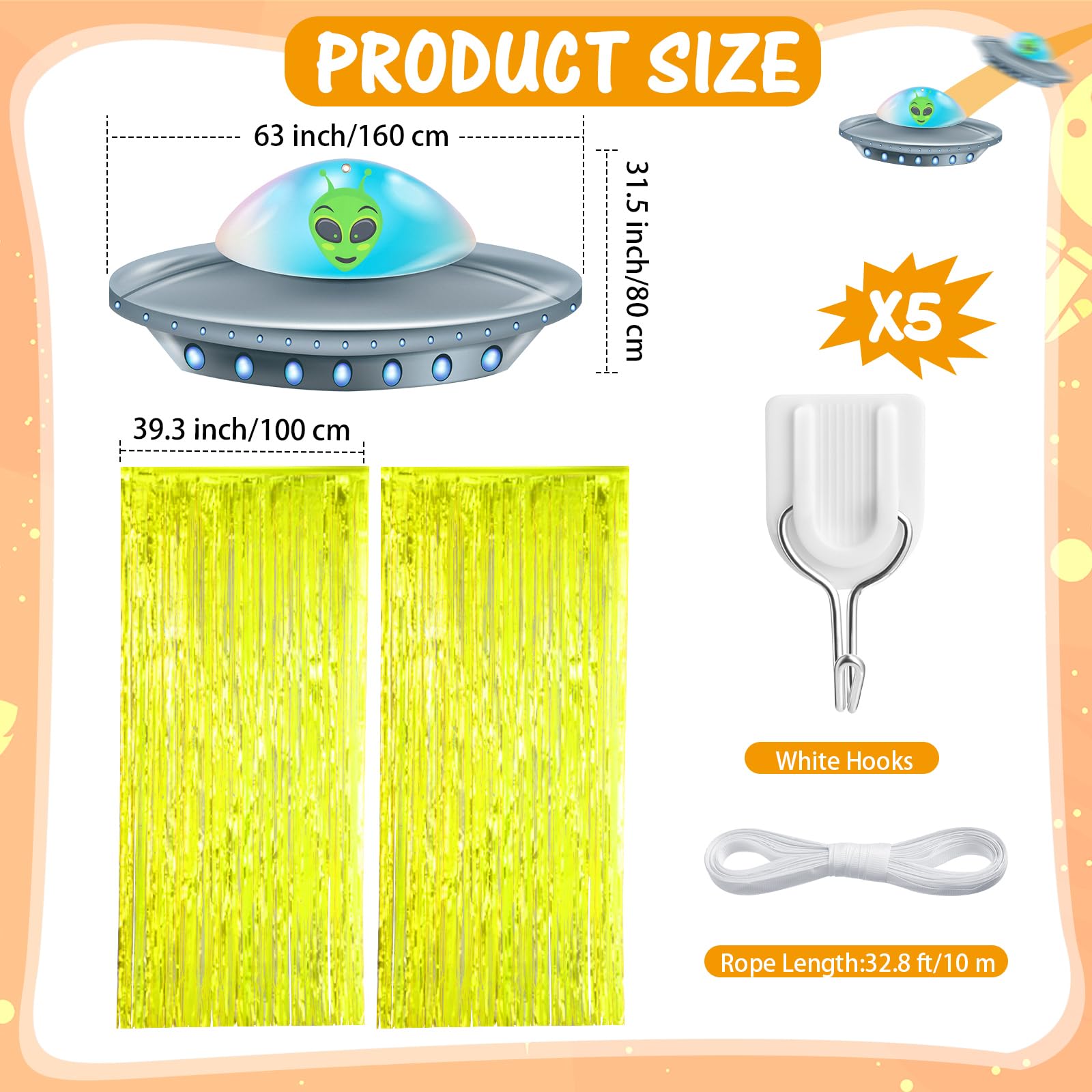Snapklik.com : Simgoing Alien Birthday Party Decorations Door Curtain
