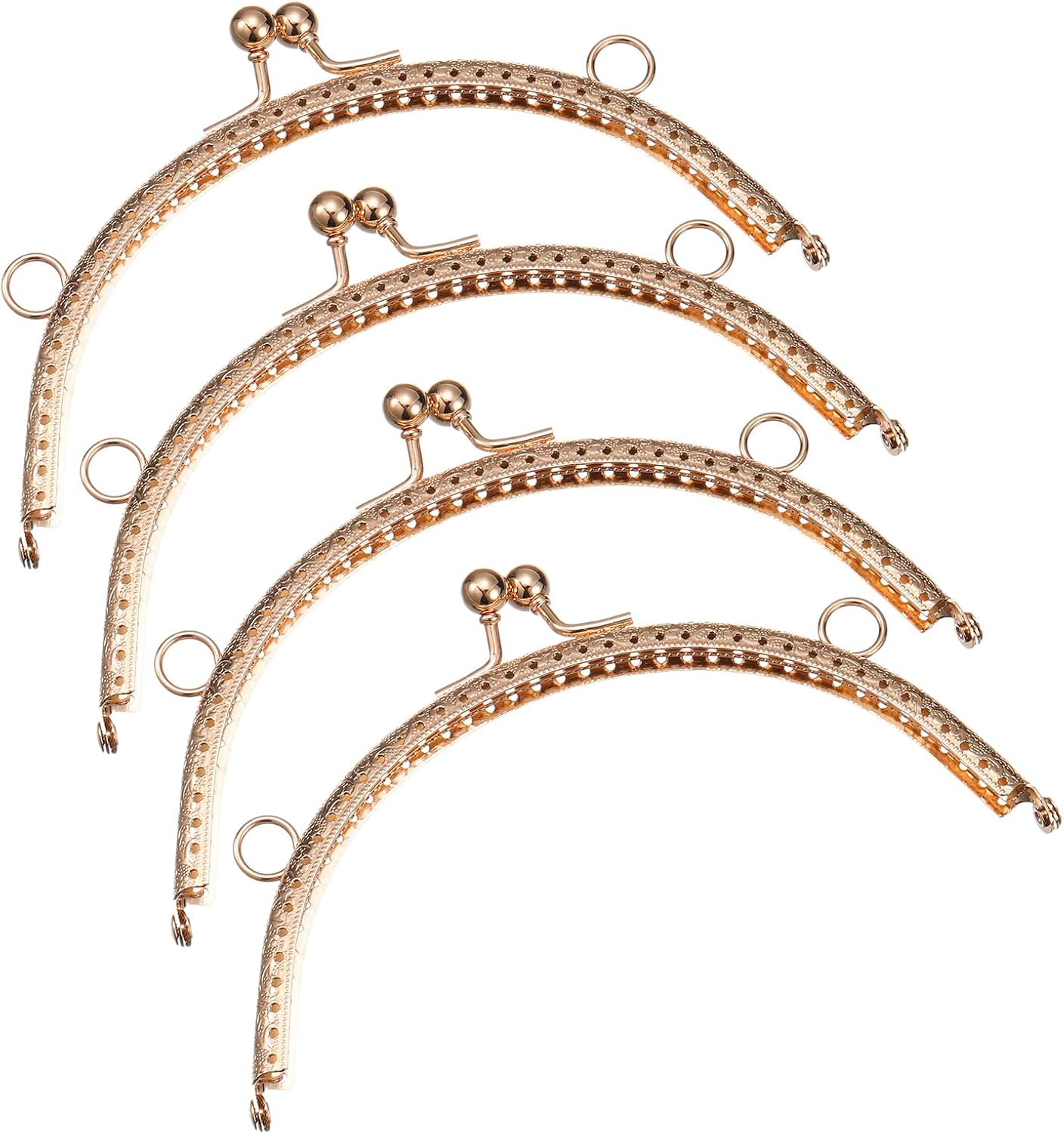 Amazon.com: uxcell 4pcs Metal Purse Frame, 6" Kiss Lock Clasp Frame ...