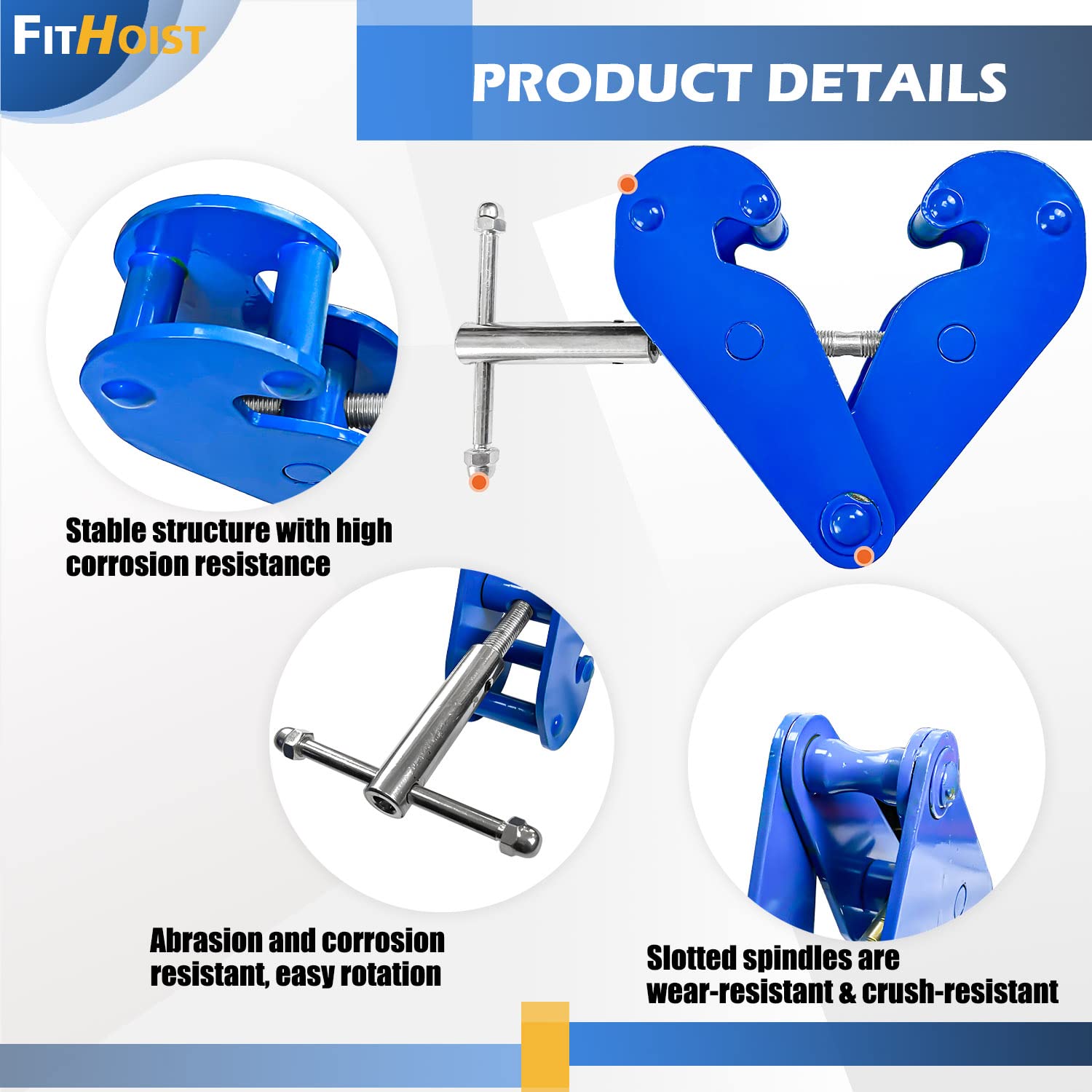 Snapklik.com : Beam Clamp 2200lbs 1 Ton Load Capacity I Beam Clamp ...