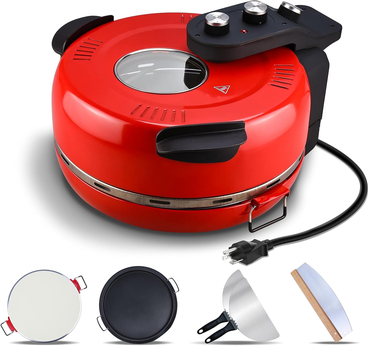 Upgrade Davivy 16" Large Indoor Pizza Oven with 14.8" Stone & Grill Pan ...