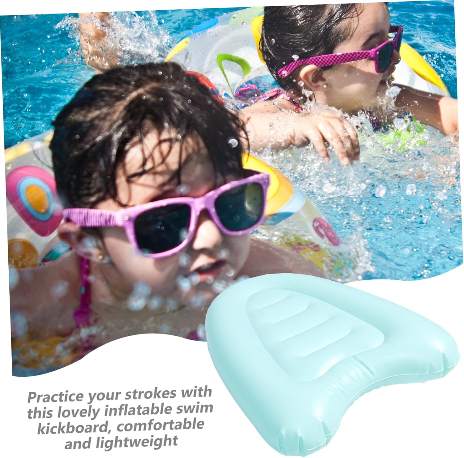 Kisangel Beach kickboard Inflatable Surfboard Float Board Lightweight ...