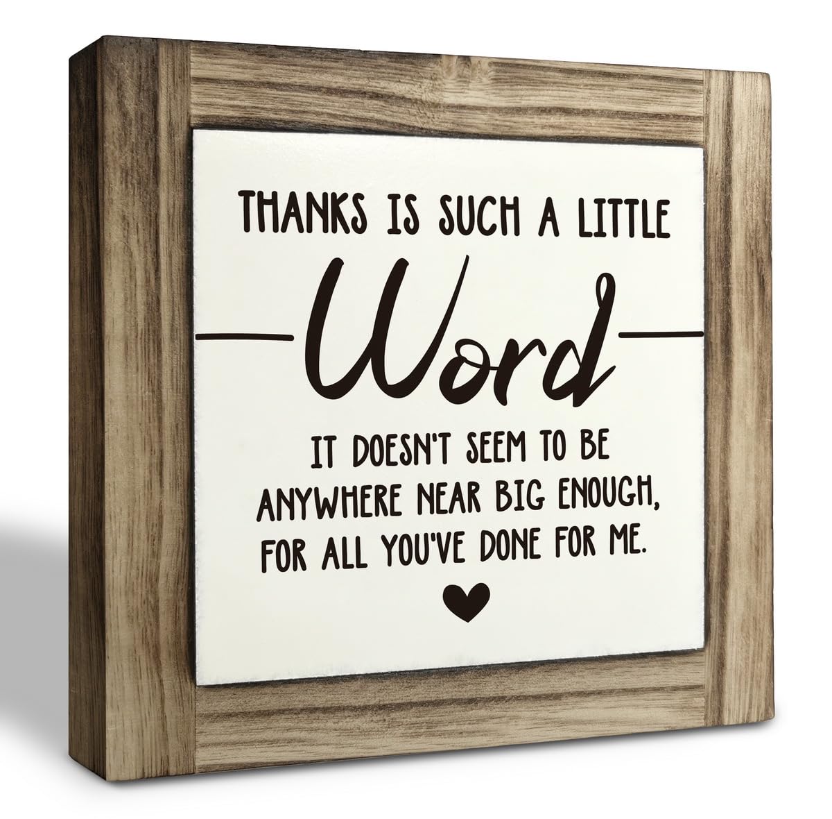 Amazon.com: Thank You Gifts, Box Wood Plaques Desk Décor, Friendship ...
