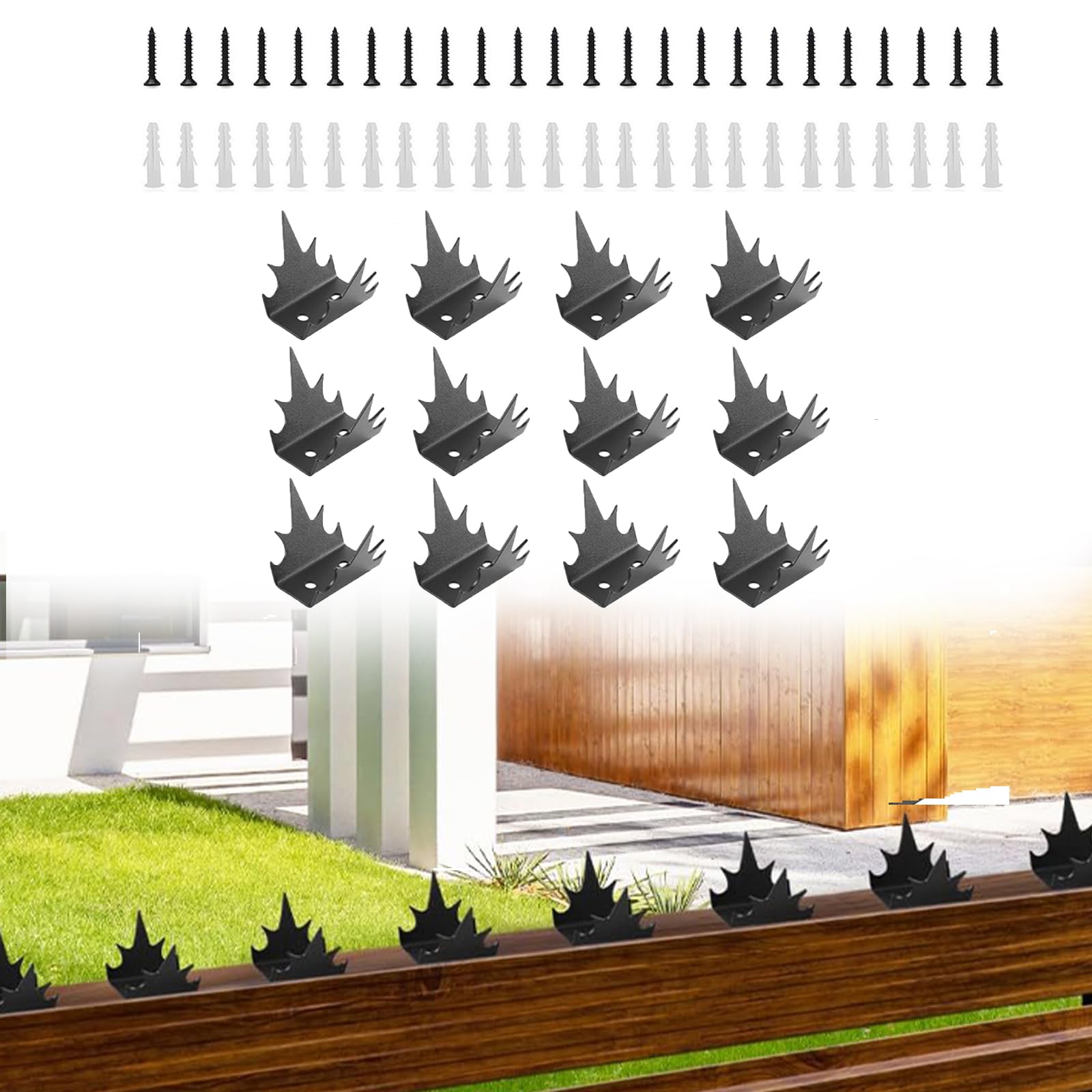 Amazon.com : Metal Intruder Deterrent Spikes,12 PCS Durable Security ...