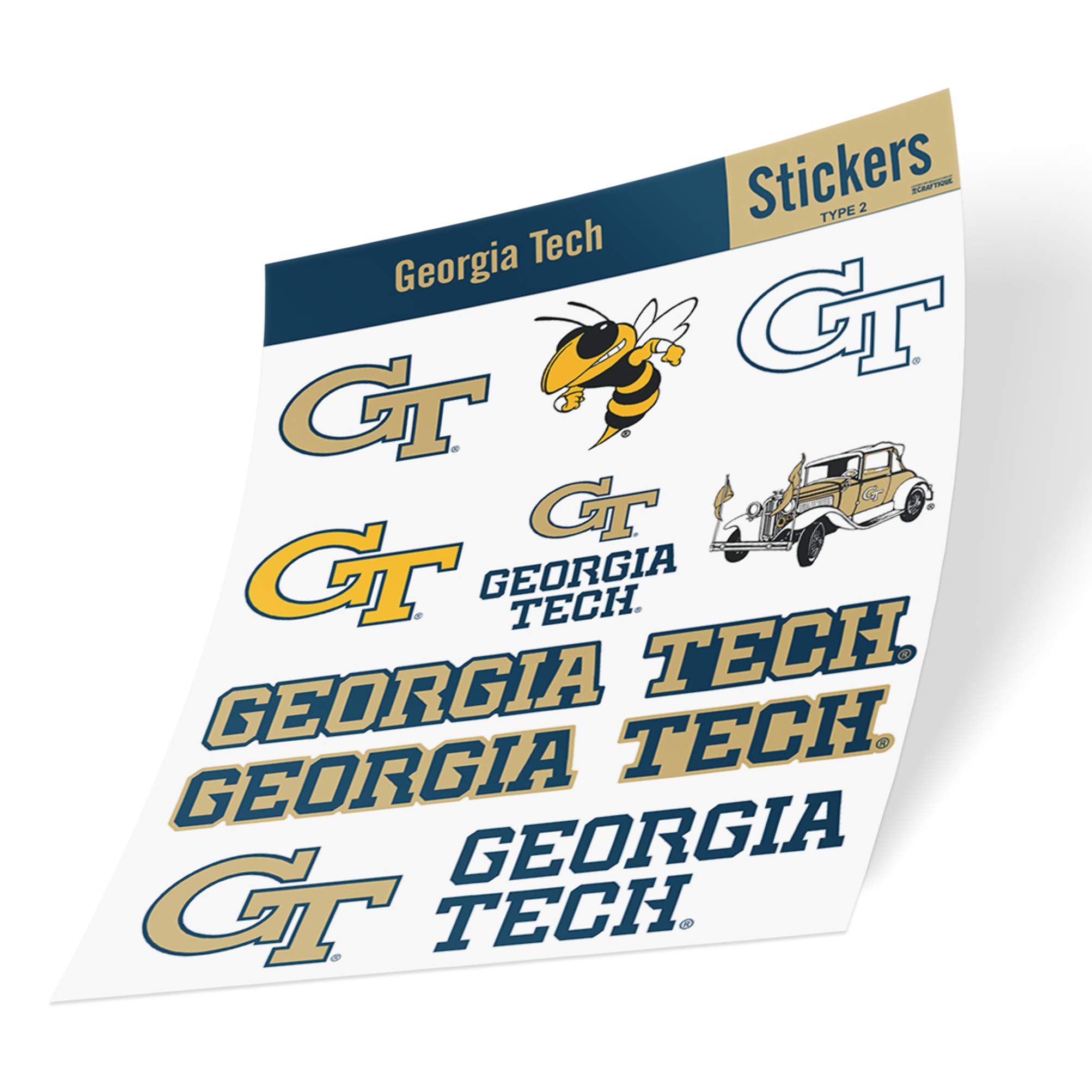 Amazon.com: Desert Cactus Georgia Tech Stickers Yellow Jackets GT ...