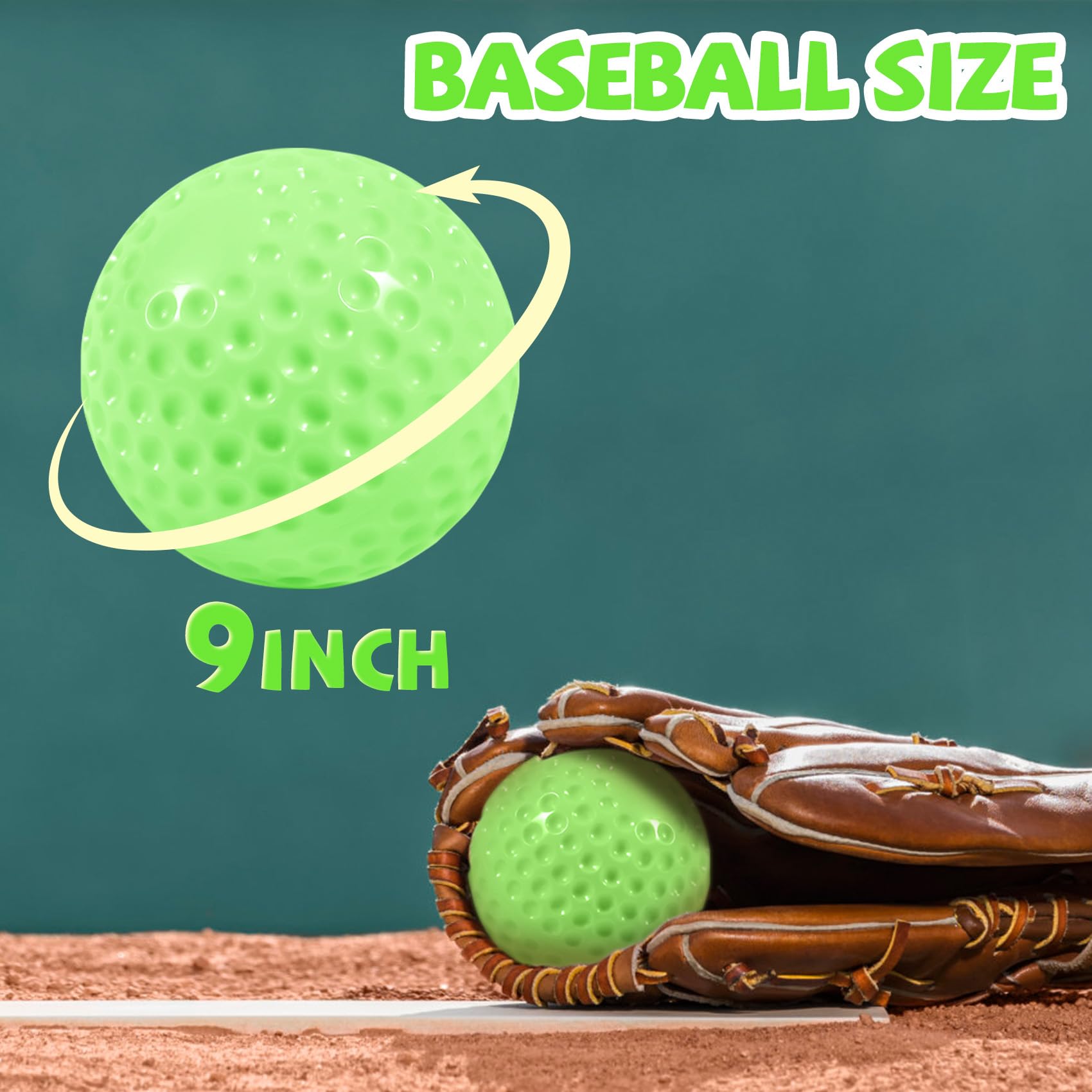 Snapklik.com : HANKLENSS Baseballs 12 Pack Yellow Dimpled Baseballs, 9 ...