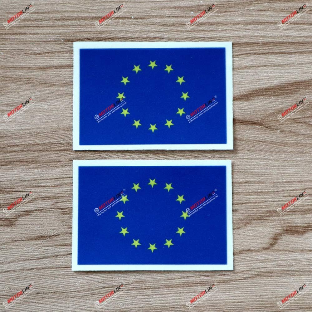 Amazon.com - 2X Reflective 3'' Flag of Europe European Union EU Decal ...