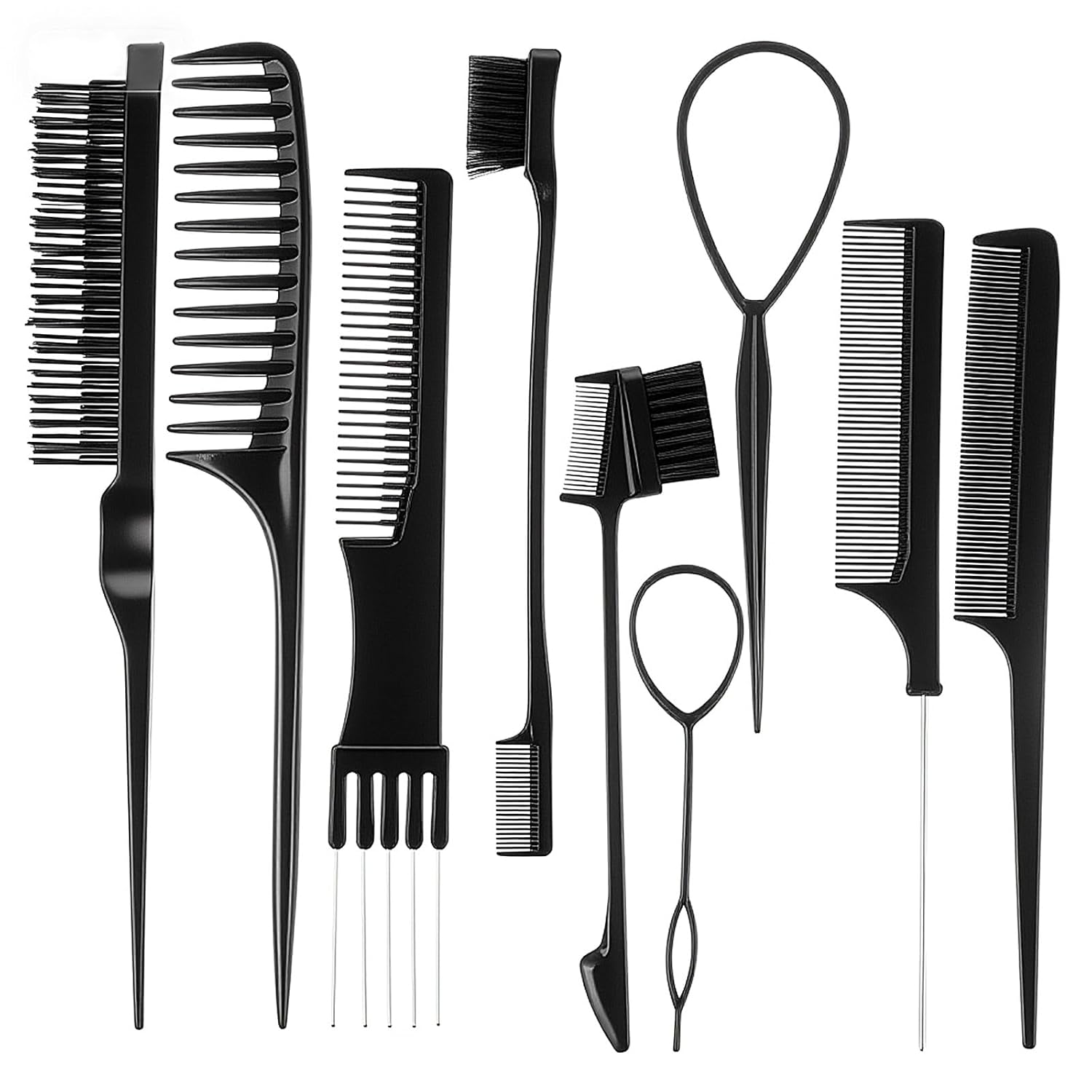 Amazon.com: KFHENSOMR 9PCS Professional Comb Set Wide Tooth Rat Tail ...