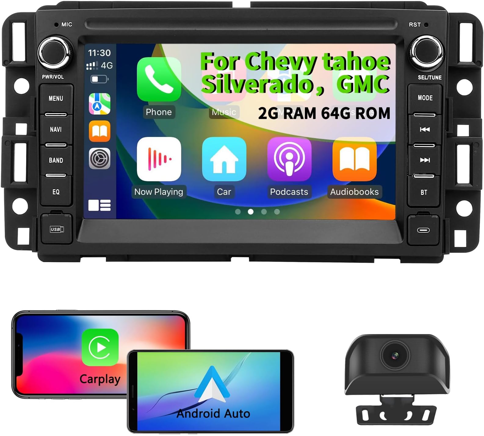 Amazon.com: Car Stereo Radio for Chevrolet Chevy Silverado Tahoe GMC ...