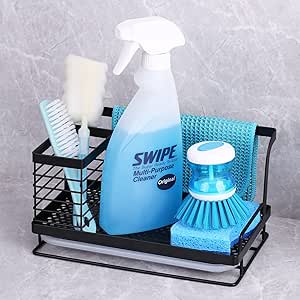 Amazon.com - Cenekphy Kitchen Sink Caddy Organizer Rack Shelf Sponge ...