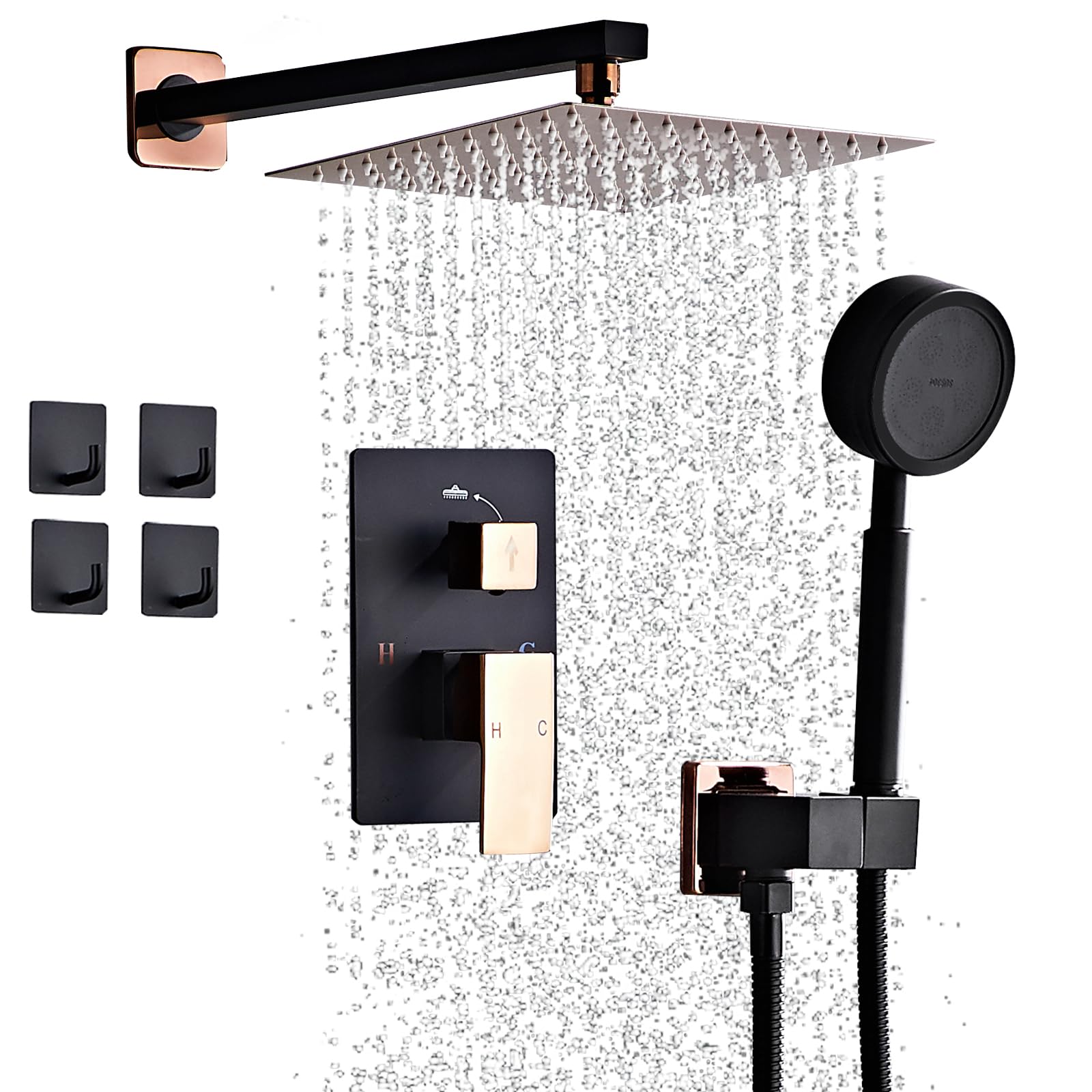 Snapklik.com : Shower Faucet Set, Rainfall Bathroom Shower System