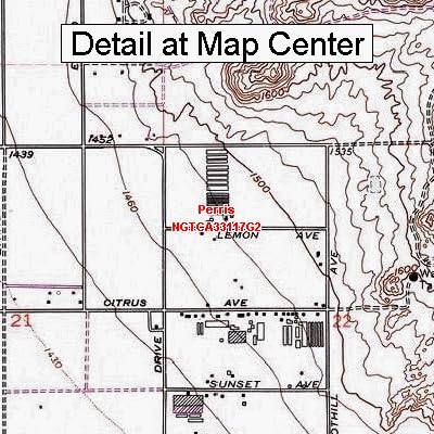 Amazon.com: USGS Topographic Quadrangle Map - Perris, California ...