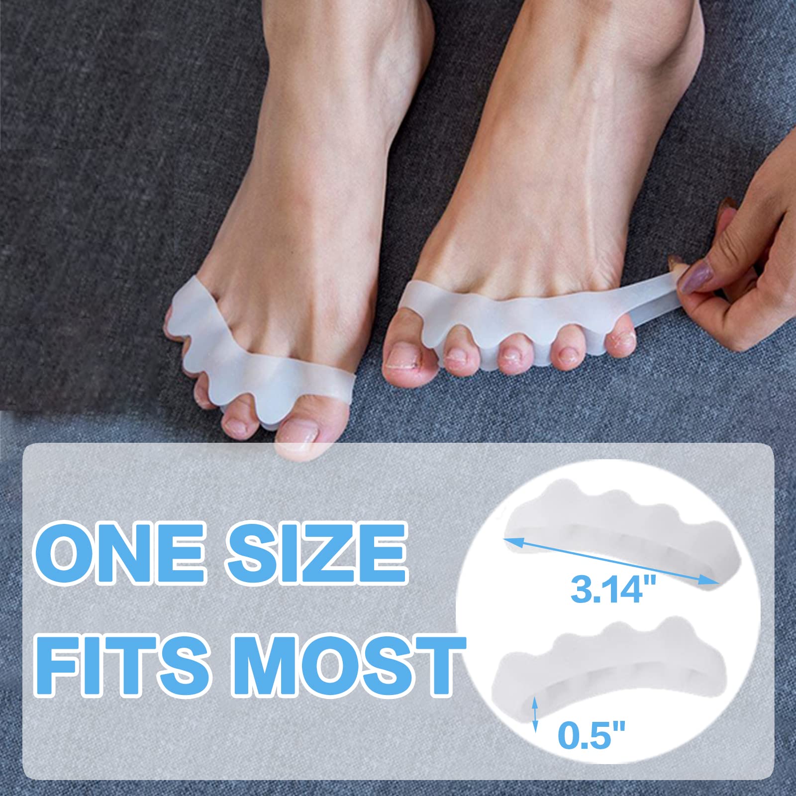 Snapklik.com : 4 Pack Toe Separators (Upgrade Spacers,Thickened Edges ...