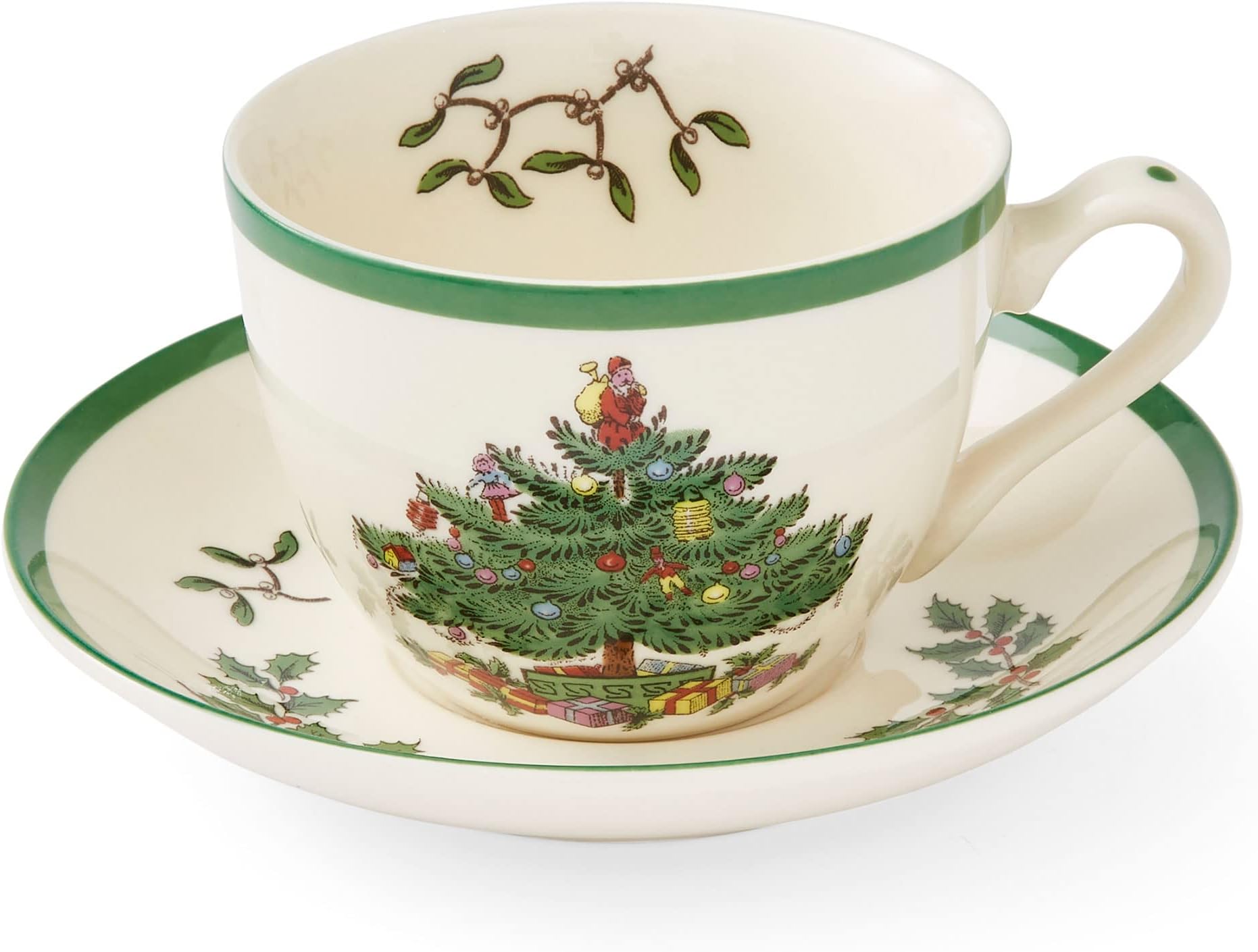 Amazon.com | Spode Christmas Tree Teacup & Saucer Set - 7 Oz ...