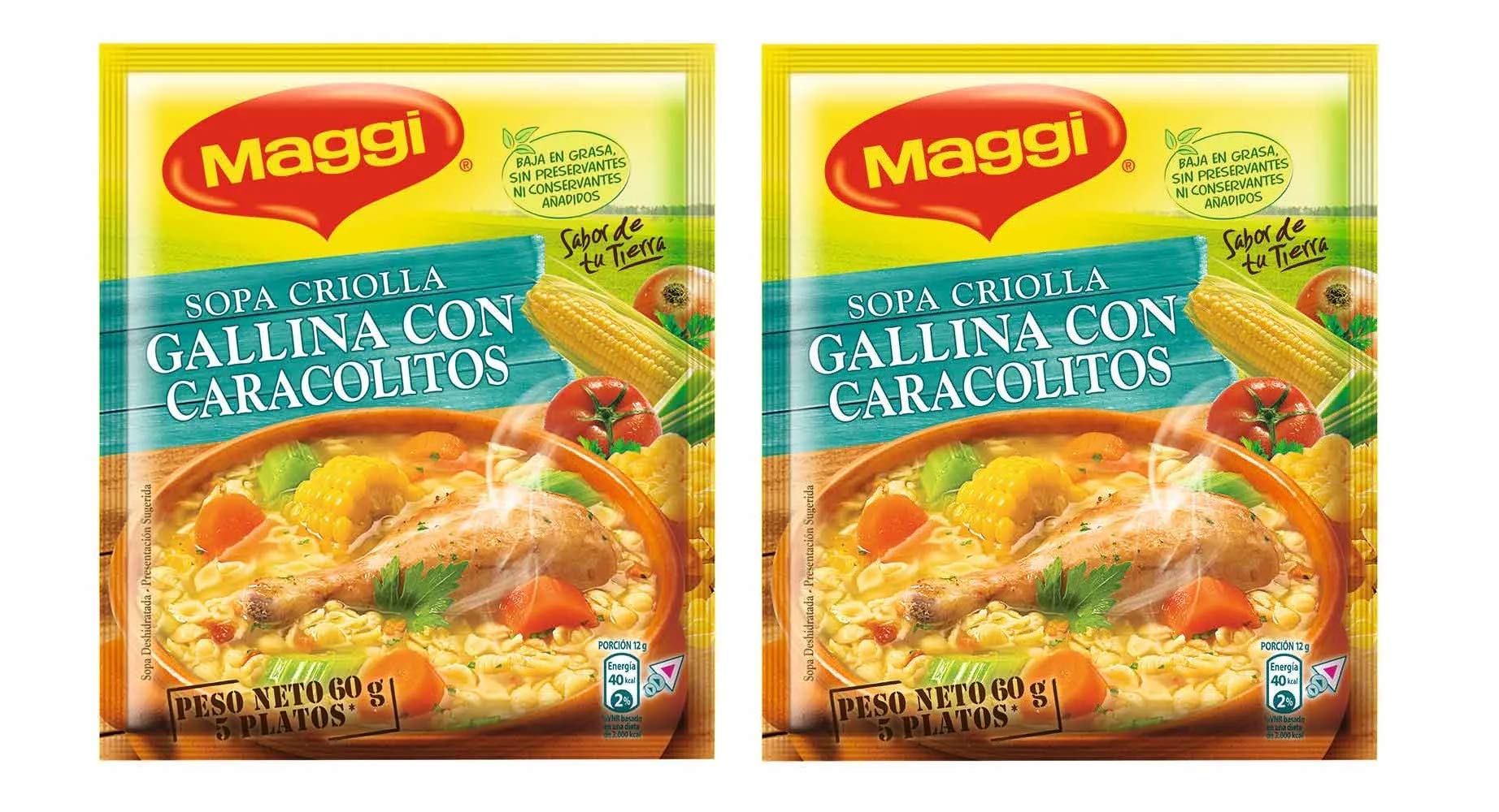 Buy MAGGI Sopa Criolla de Gallina con Caracolitos 60 grs. - 2 Pack ...