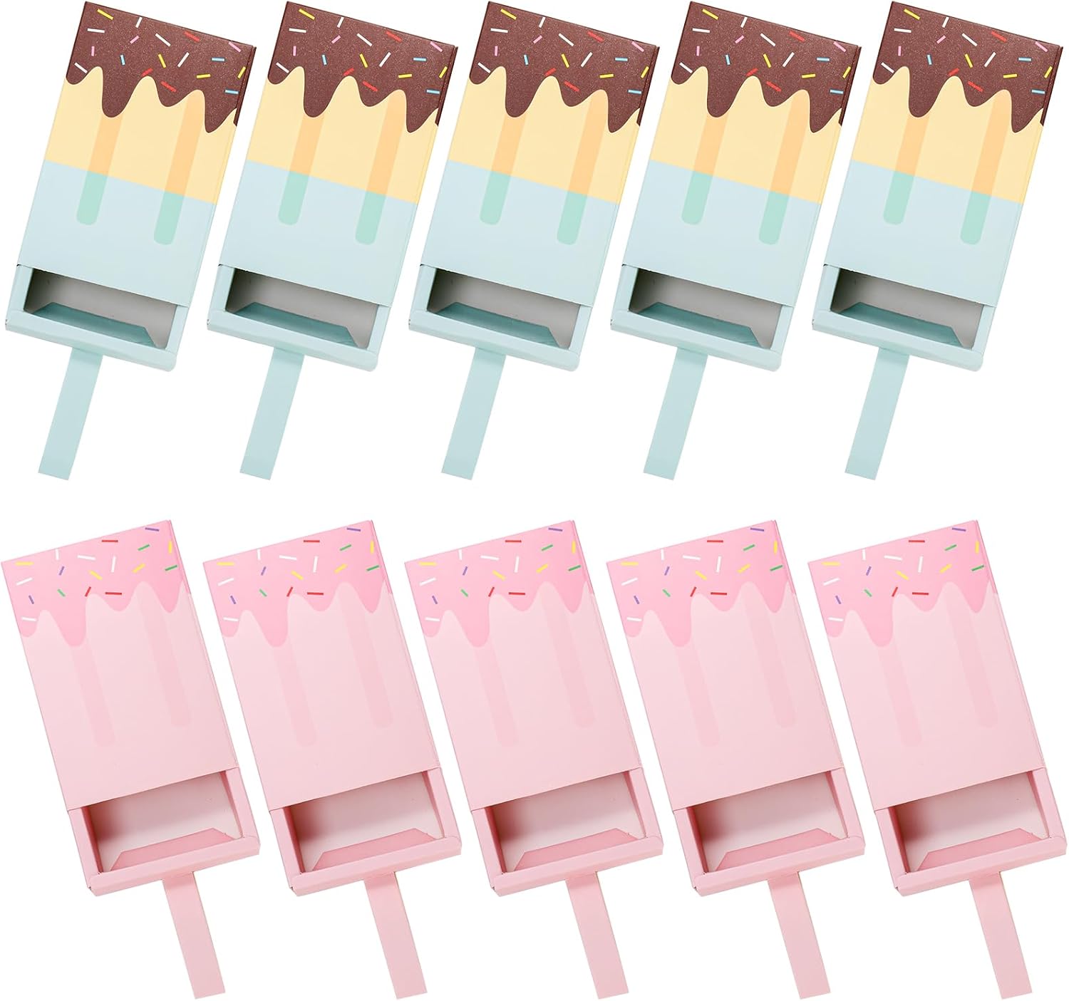 Amazon.com: Okllen 60 Pack Bulk 3D Popsicle Shape Gift Boxes, Ice Cream ...