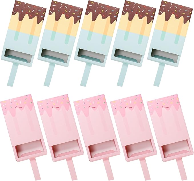 Amazon.com: Okllen 60 Pack Bulk 3D Popsicle Shape Gift Boxes, Ice Cream ...