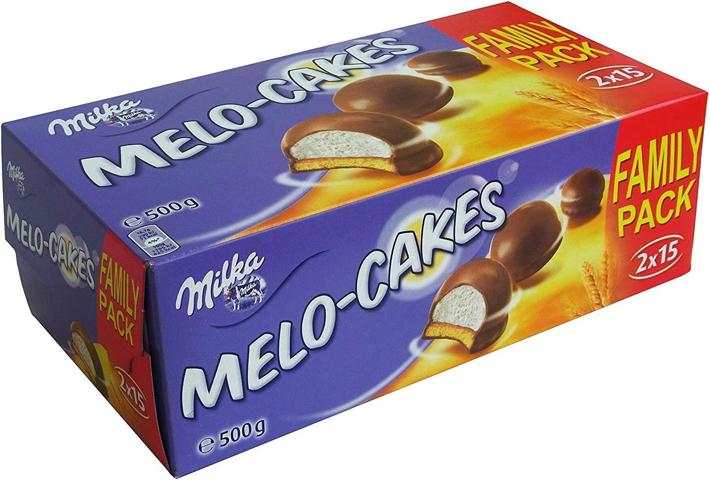 Milka - Melo-Cakes - 1 paquet - 500 g - Enrobage de chocolat au lait ...