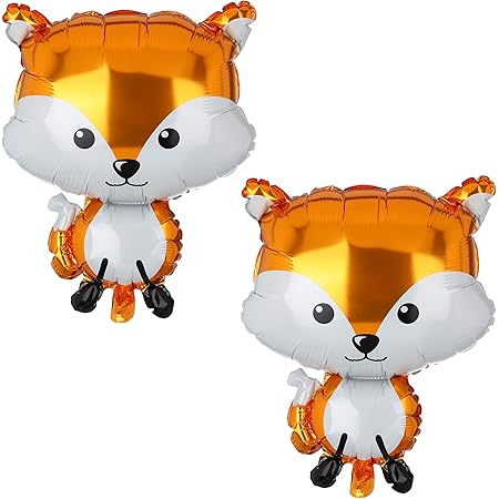 Amazon.com: HORUIUS Fox Balloons Fox Shaped Foil Mylar Balloons for ...