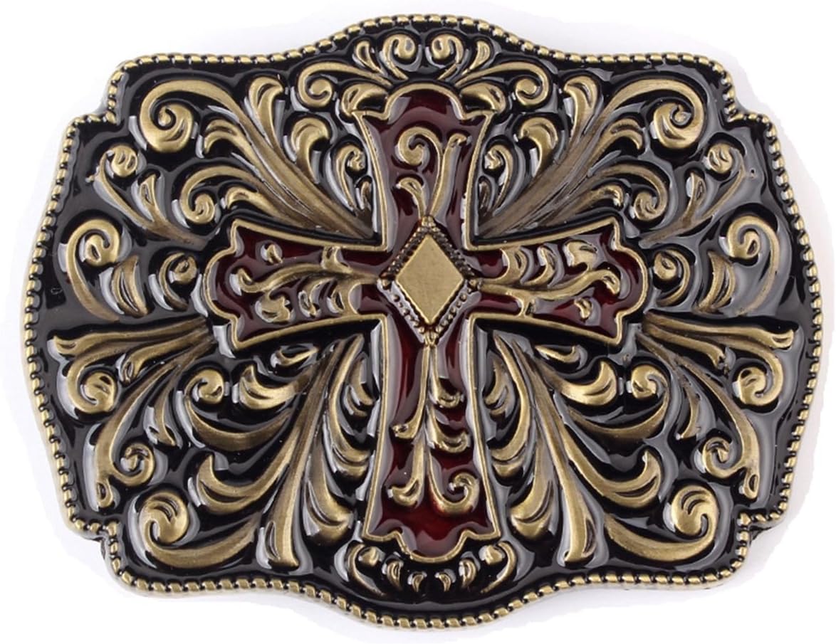 Amazon.com: Vintage Cross Belt Buckle Western Cowboy Native American ...