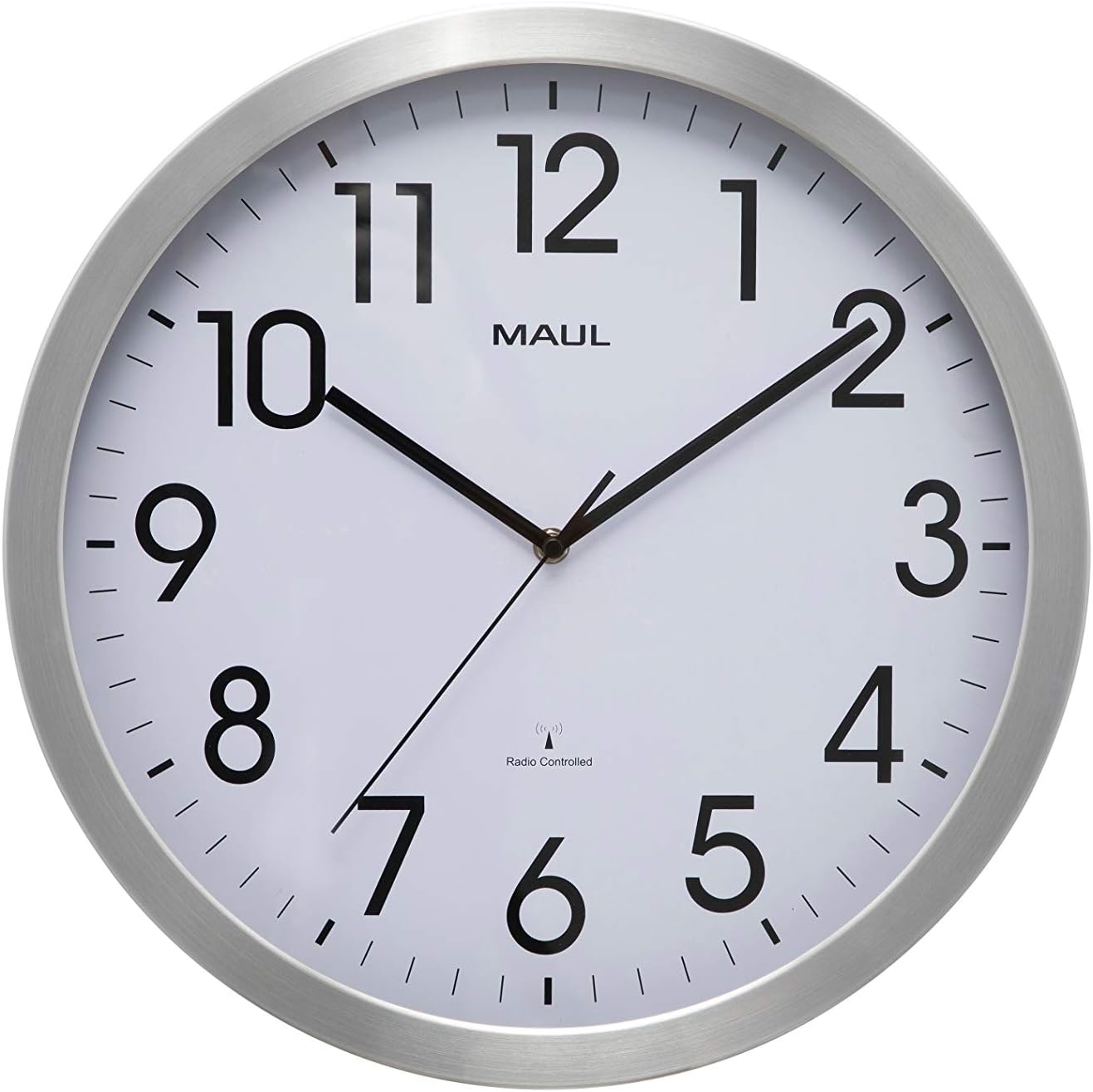 MAULmove Analogue Radio-Controlled Wall Clock for Living Areas Bedroom ...