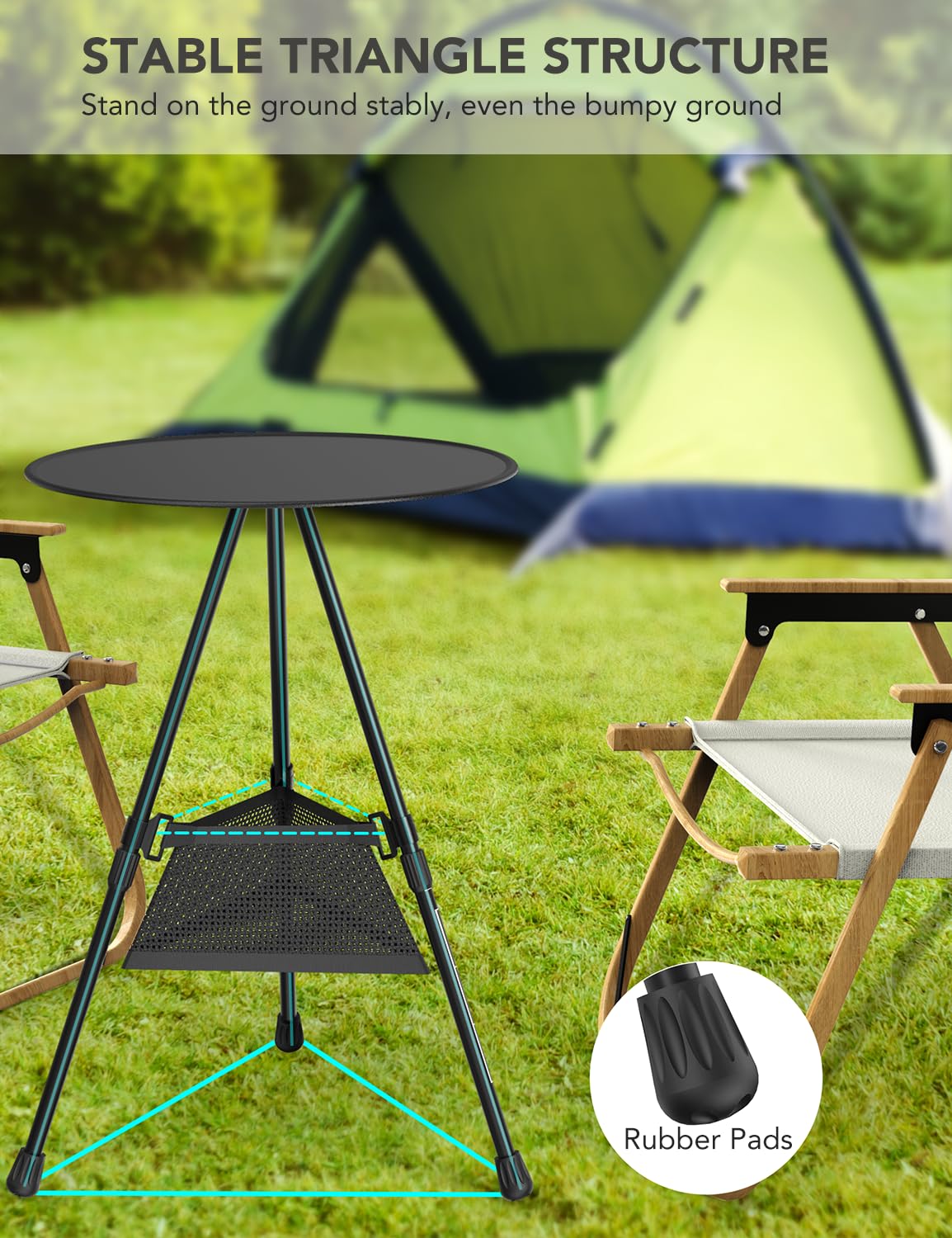 Small Portable Table Portable - Foldable Adjustable Outdoor Table With ...