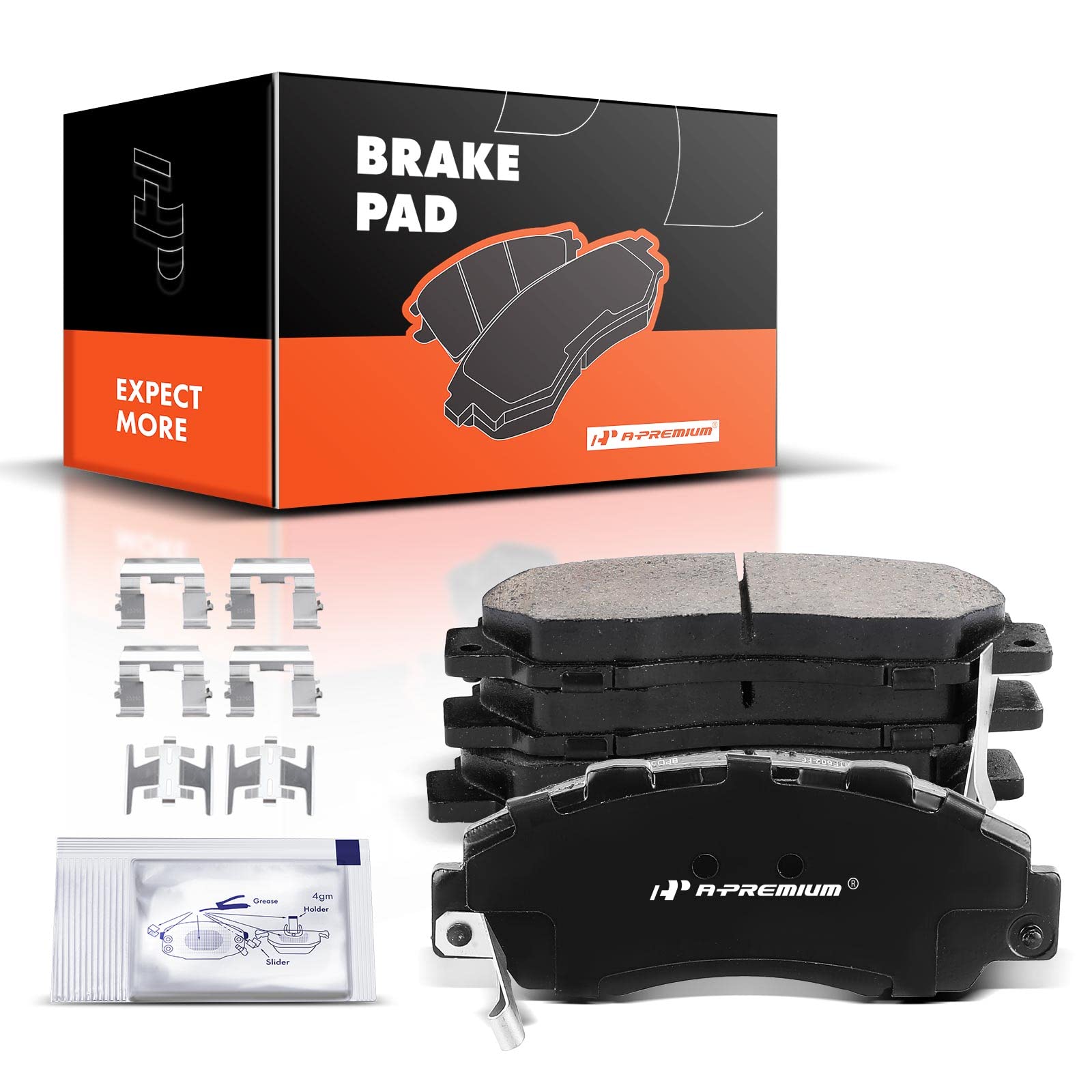 Amazon.com: A-Premium Front Ceramic Disc Brake Pads Set Compatible with ...