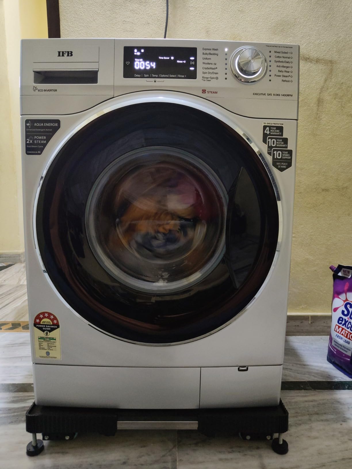 IFB 9 Kg 5 Star AI Powered Front Load Washing Machine, 2X Power Steam ...