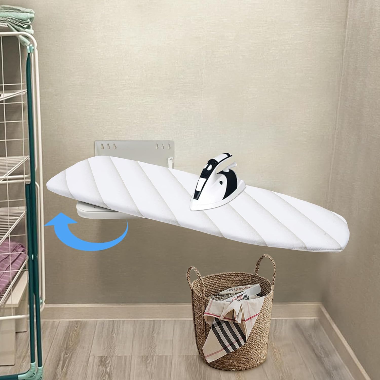 Amazon.com: HOLMZCED Wall Mounted Ironing Board, Foldable Iron Board ...