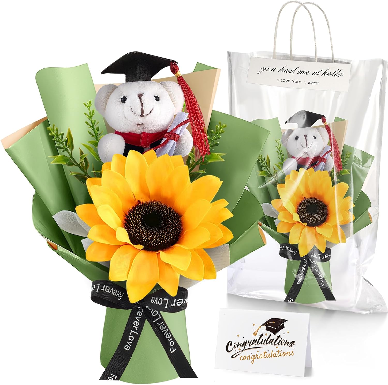 Amazon.com: Giegxin 3 Pcs Graduation Bear Flower Bouquet Set, 2025 ...