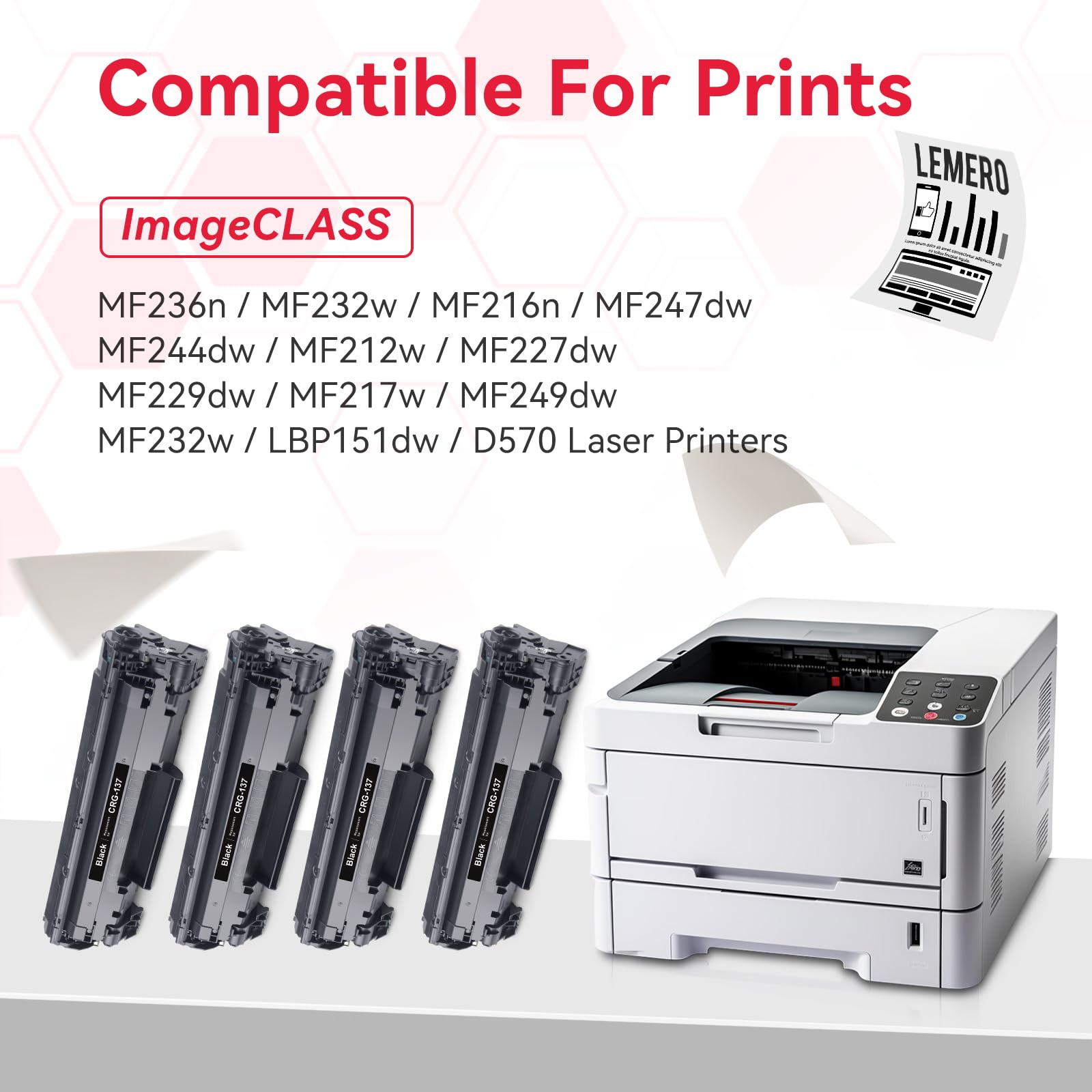 Canon Imageclass Mf236n All-in-one Laser Printer, Black 2 Pack ...