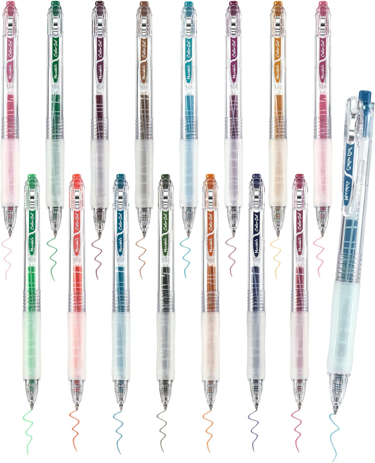 Amazon.com: Drawdart Gel Pens 15 Colors Retractable Quick Dry Ink Pens ...